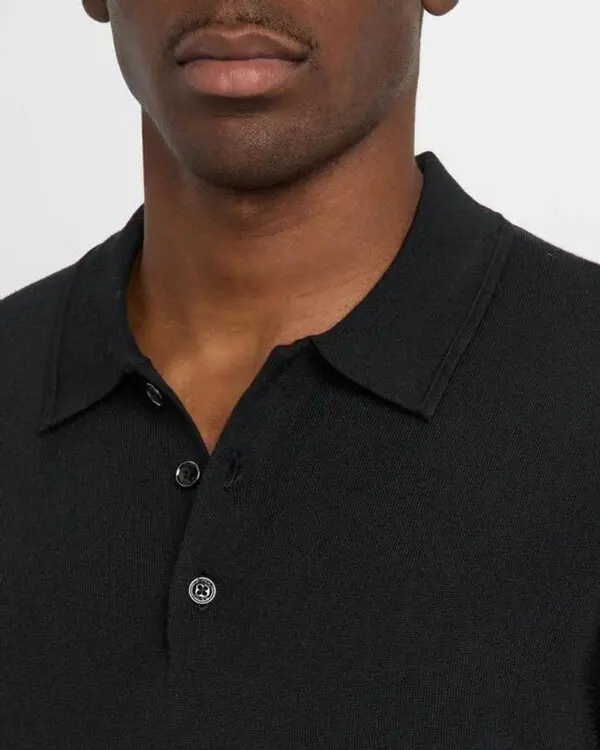 REISS Trafford Polo Sweater - Black