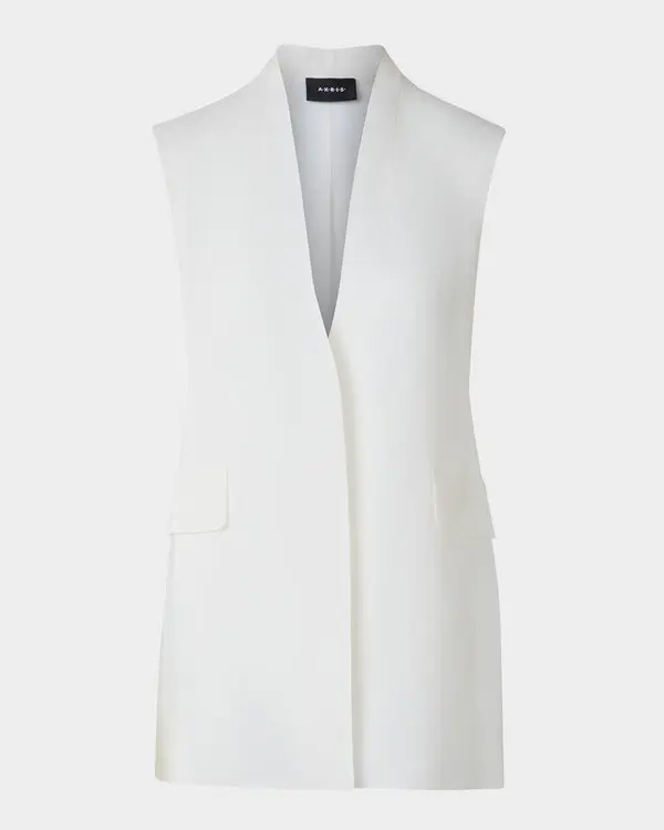 Akris Artina Long Silk Organza Vest