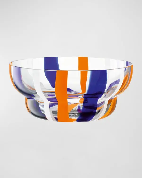 Lsa Folk Multicolor Bowl Blue/Orange/White Editorialist