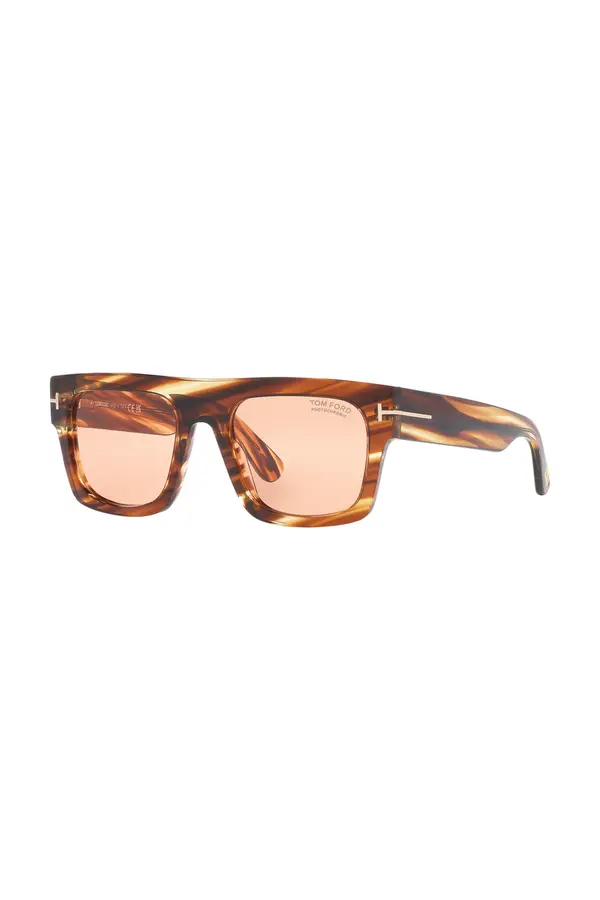 TOM FORD Fausto Square Frame Sunglasses - Brown
