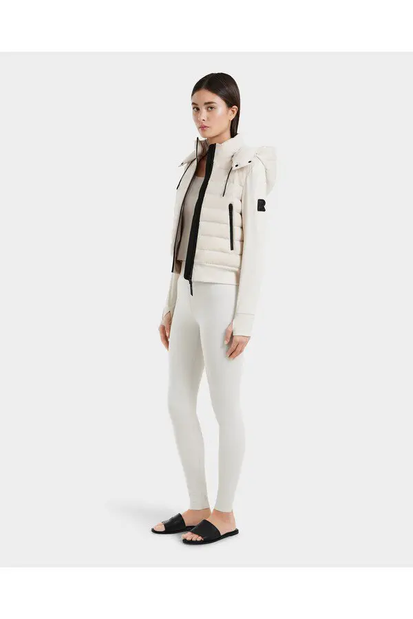 Rudsak Cropped Down Bomber Jacket - White
