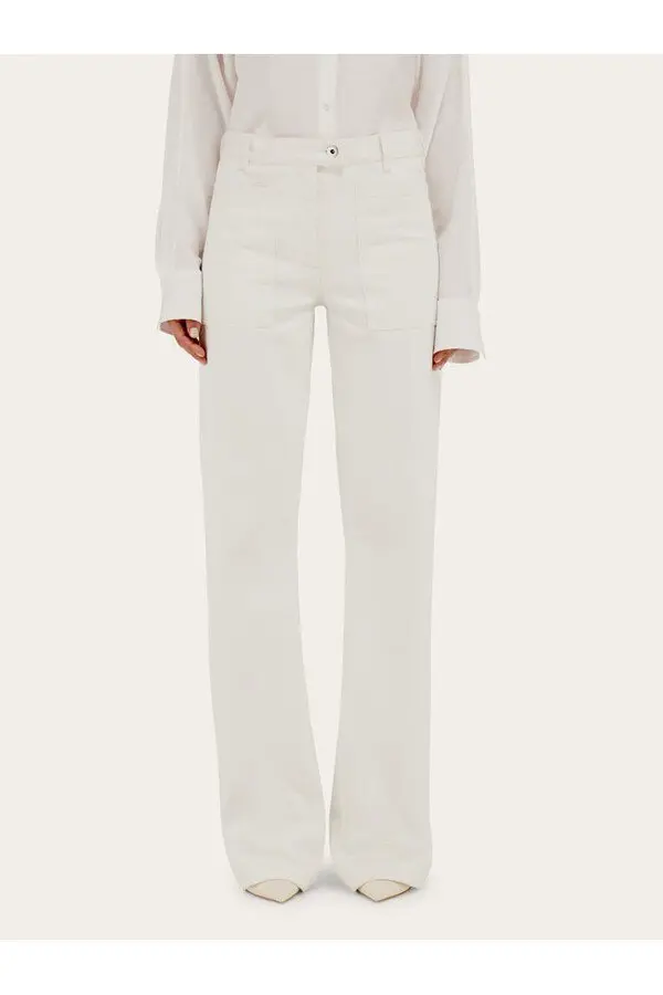 FERRAGAMO Five-pocket Cotton Trousers