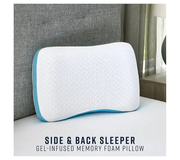 BODIPEDIC Side And Back Sleeper Memory Foam Bed Pillow