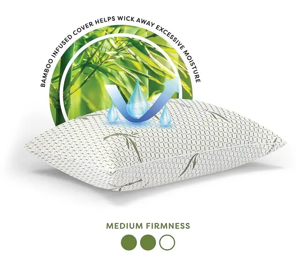 BODIPEDIC Memory Foam Cluster Bed Pillow With R Ayon Cover
