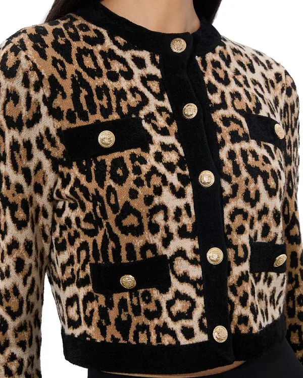 Alice + Olivia Leopard Print Cardigan