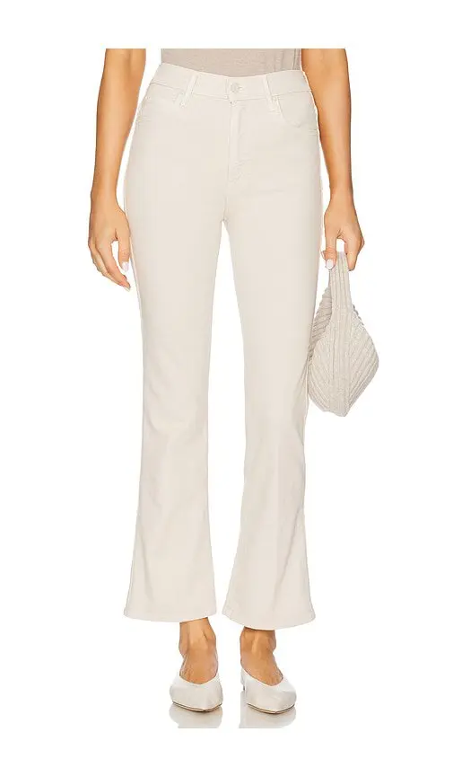 MOTHER Mid Rise Smokin' Double Flood Jeans - Tapioca