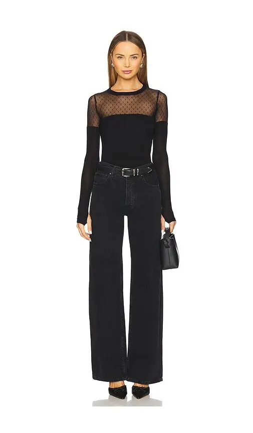 Michael Lauren Herbert 1/2 Lace Top