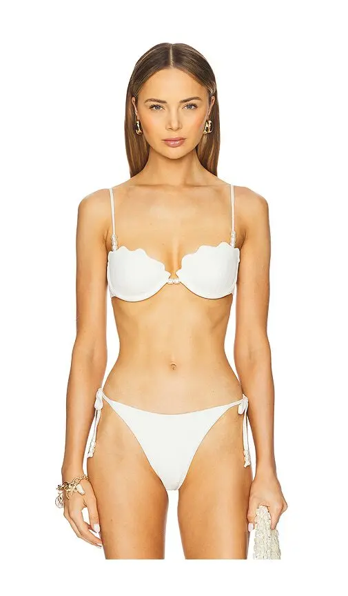 L*Space Sunrise Seashell Bikini Top - Cream