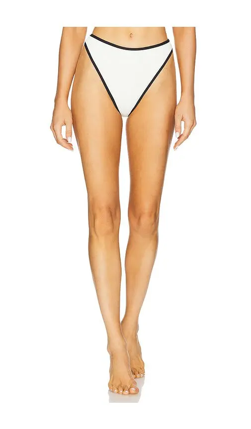 L*Space Nora Bitsy Bikini Bottom - Cream & Black