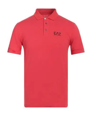 EA7 Polo Shirt Size Cotton, Elastane - Red