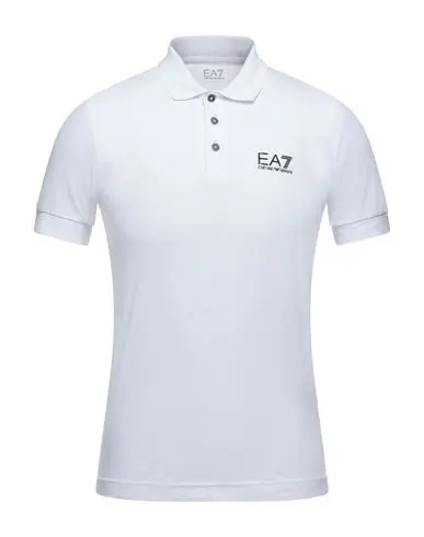 EA7 Polo Shirt Size Cotton, Elastane - White