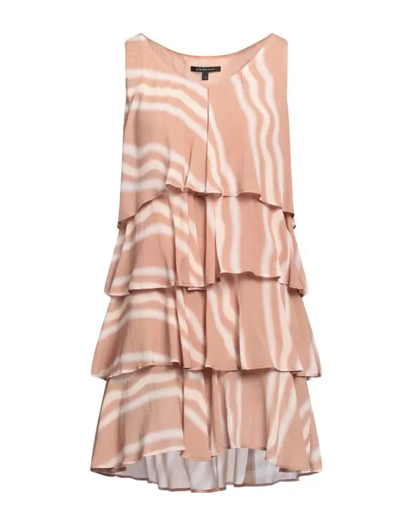 Armani Exchange Sleeveless Crewneck Tiered Mini Dress