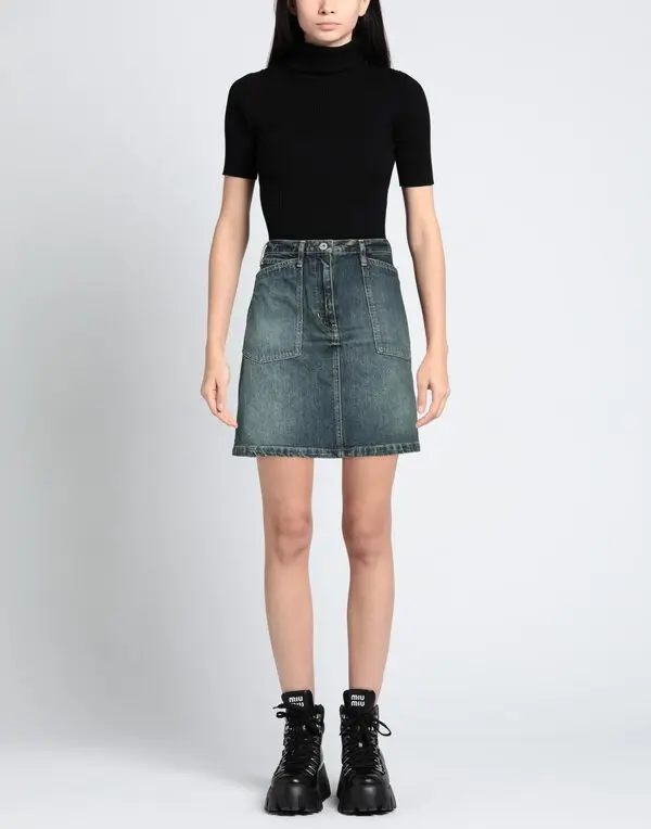 Kenzo Flared Denim Mini Skirt