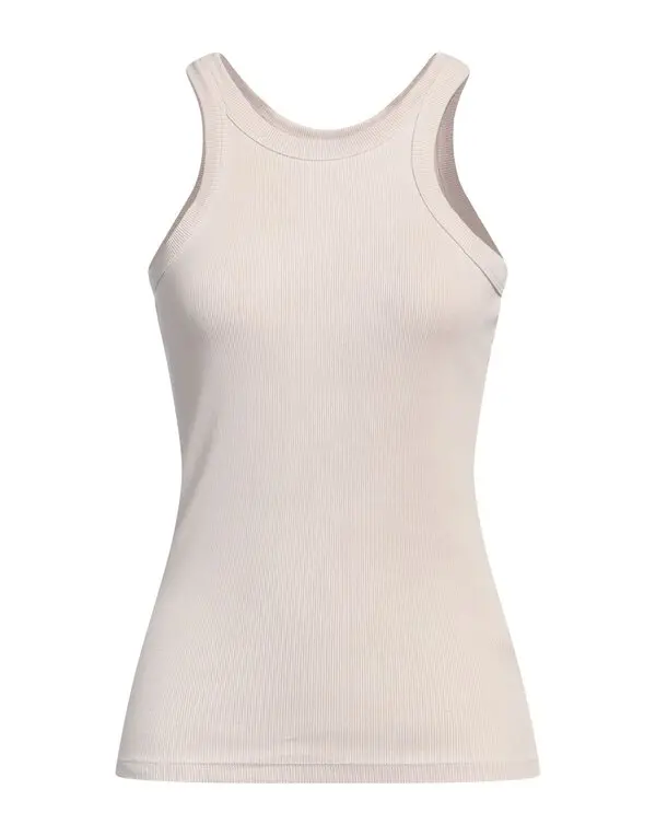 Ag Ribbed Cotton-viscose Blend Tank Top