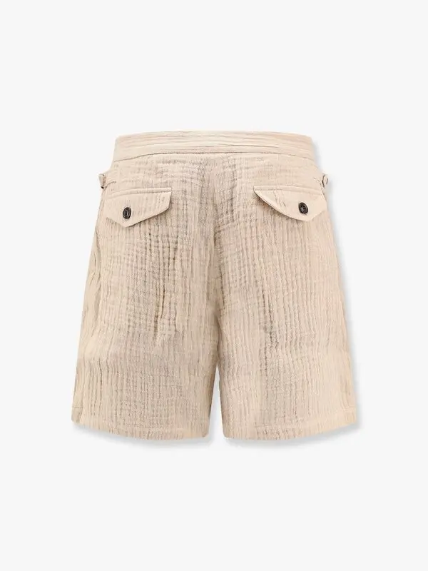 TONYWACK Double Weave Linen Bermuda Shorts