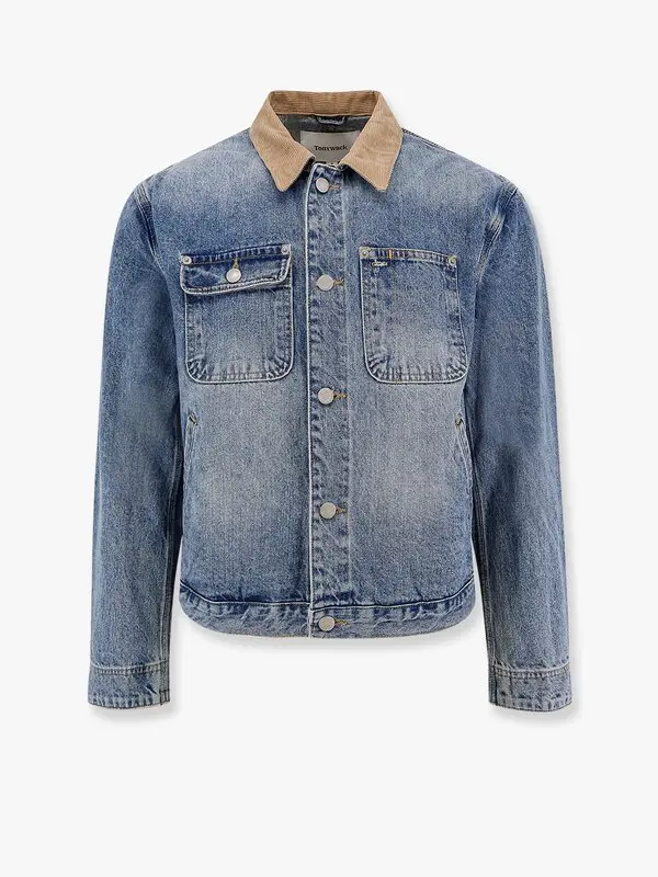 TONYWACK Work Washed Denim Jacket - Blue