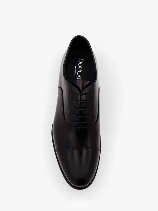 DOUCAL'S Leather Oxford Shoes - Black