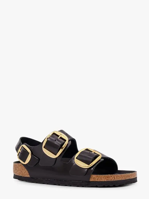 BIRKENSTOCK Milano Big Buckle Sandals - Black