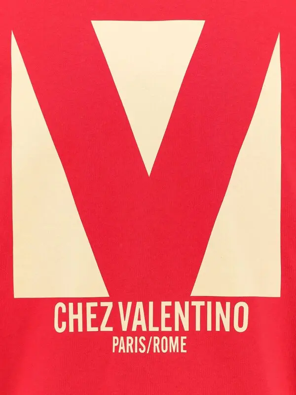 Valentino Garavani Cotton Tshirt With Chez Print