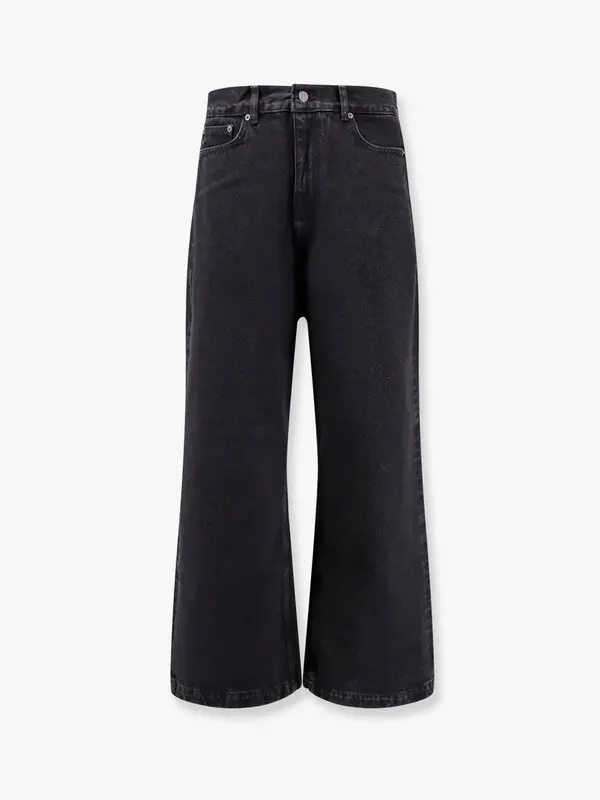 TONYWACK Washed Denim Wide Leg Trouser