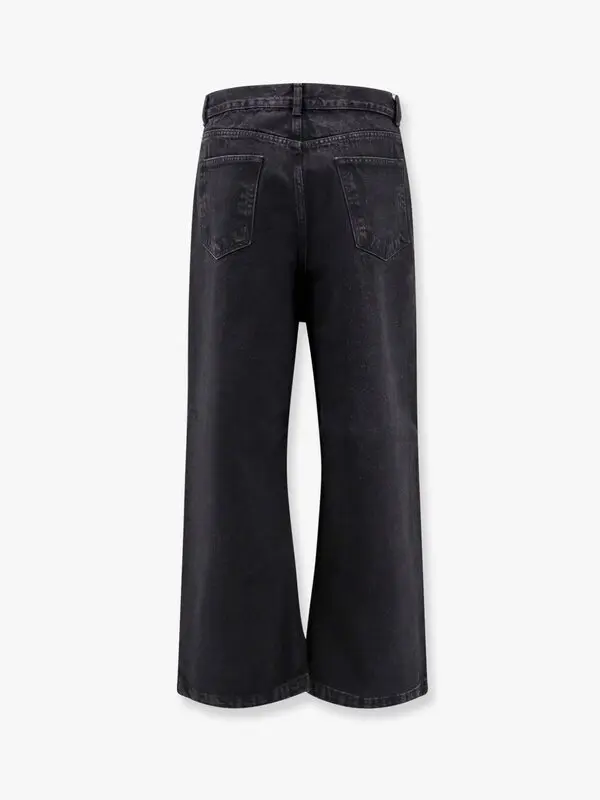 TONYWACK Washed Denim Wide Leg Trouser