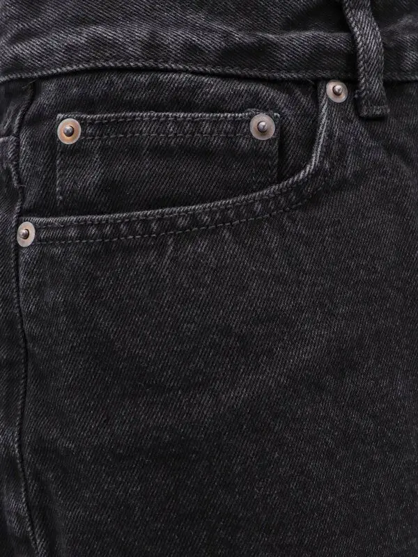 TONYWACK Washed Denim Wide Leg Trouser