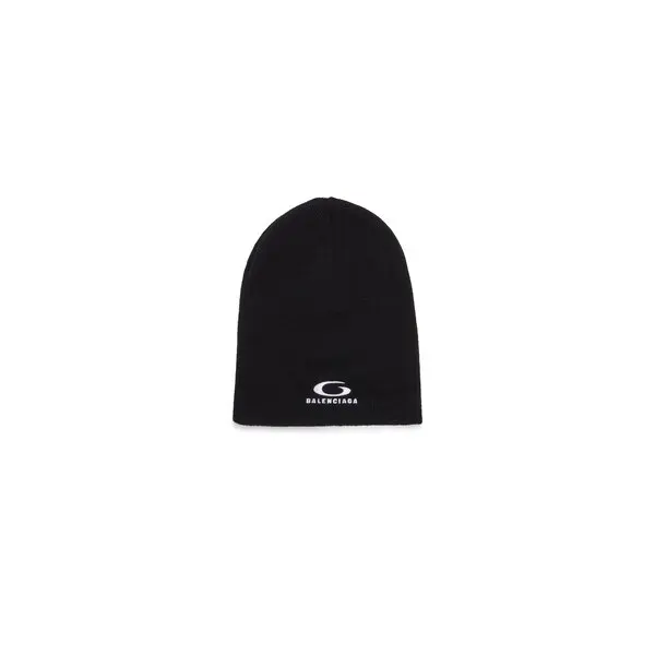 Balenciaga Loop Sports Icon Beanie - Black | Editorialist