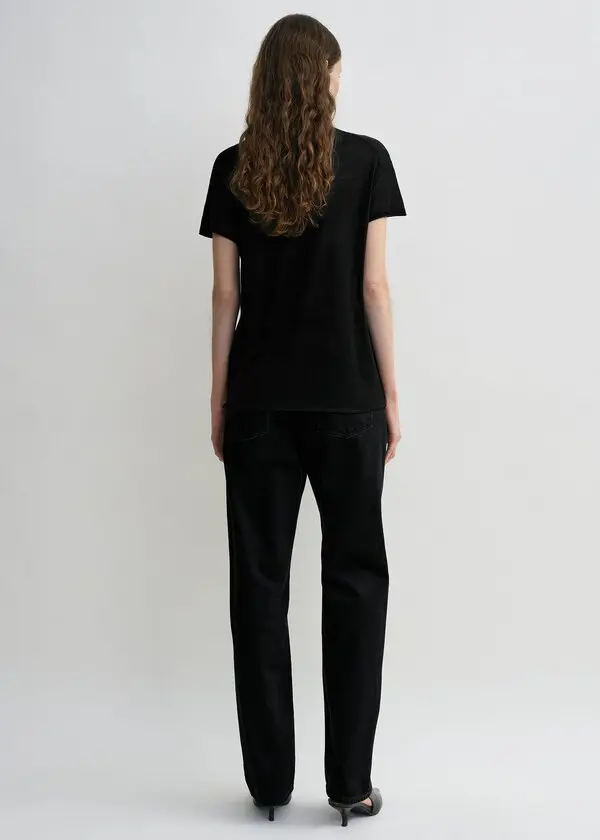 TOTEME Silk Tee - Black
