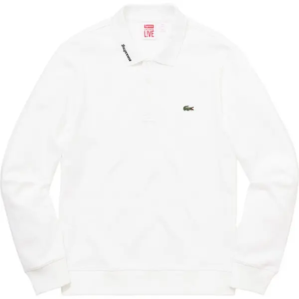 Supreme Lacoste Ls Jersey Polo - White | Editorialist