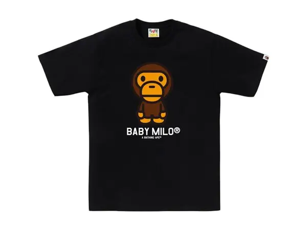 A BATHING APE Baby Milo Tee Shirt - Black