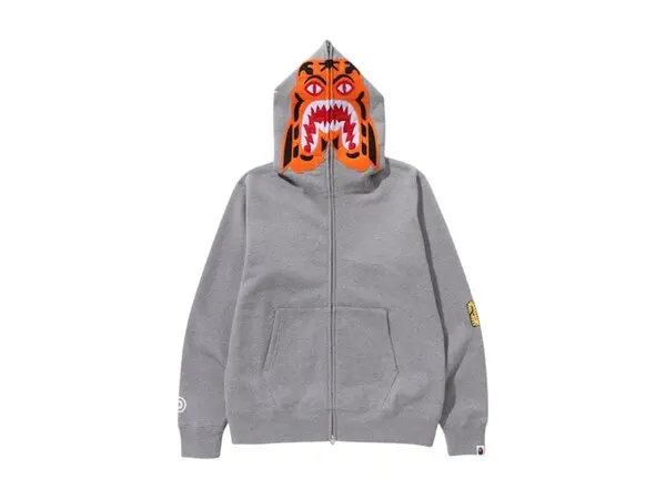 A BATHING APE Tiger Fullzip Hoodie - Grey