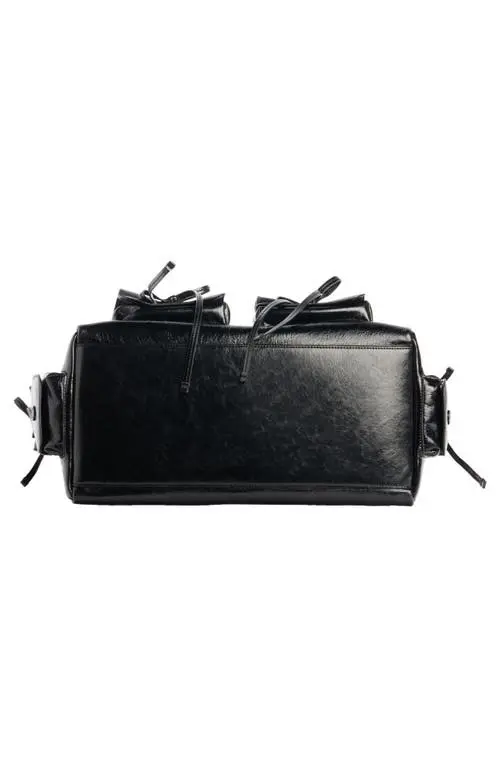 Acne Studios Multipocket Crinkled Leather Tote - Black