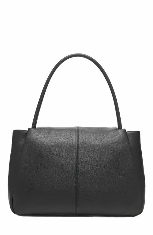 Dkny Sabina Pebble Leather Tote Bag - Blk/gold