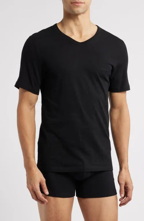 BOSS 3-pack V-neck T-shirts - Black