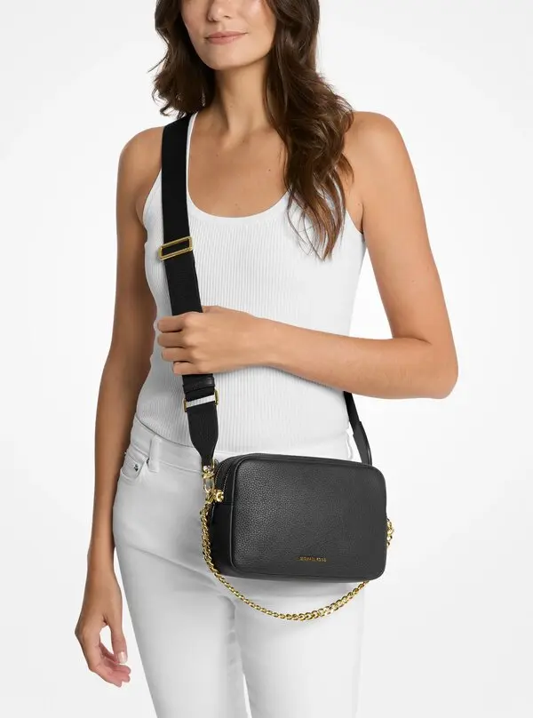 Michael Kors Bryant Leather Camera Crossbody Bag - Black