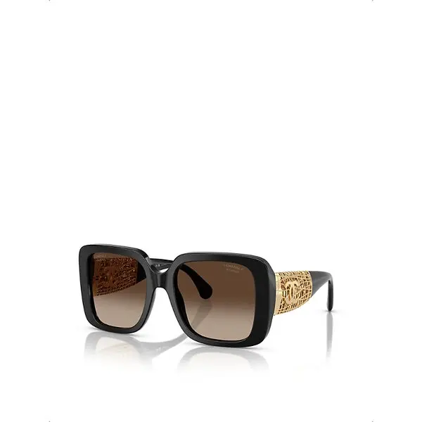Chanel Ch5532 Polarised Square Sunglasses - Black