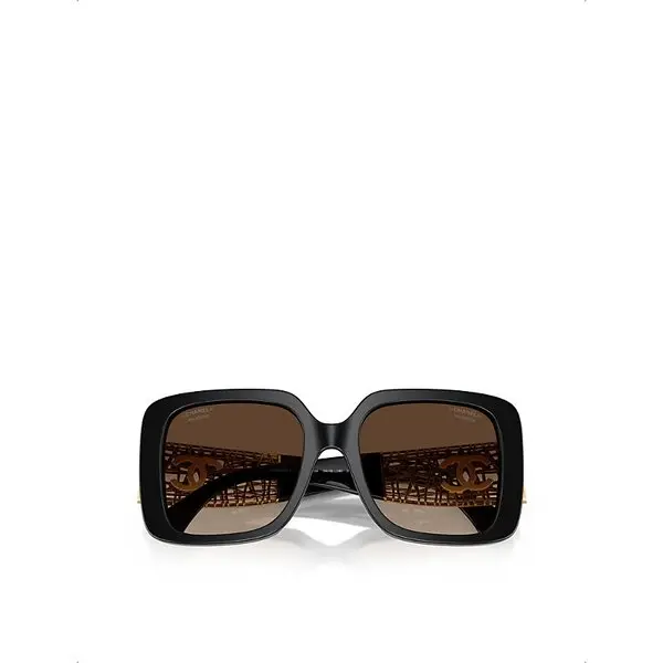 Chanel Ch5532 Polarised Square Sunglasses - Black