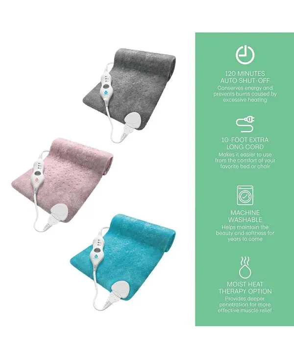 PURSONIC Comfort Trio Heating Pad Set – Teal