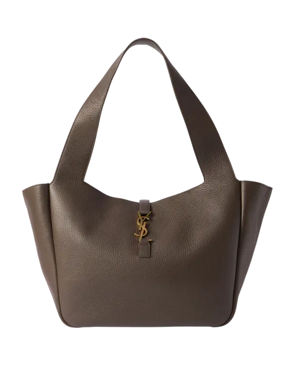 Saint Laurent Le 5 À 7 Bea Textured-leather Tote - Brown