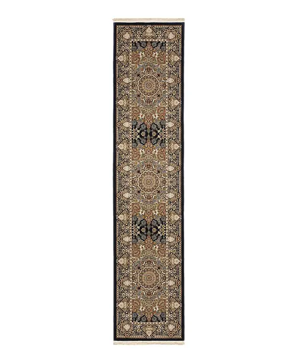 ORIENTAL WEAVERS Masterpiece 1802b Runner Area Rug, 2'3 X 10 - Navy