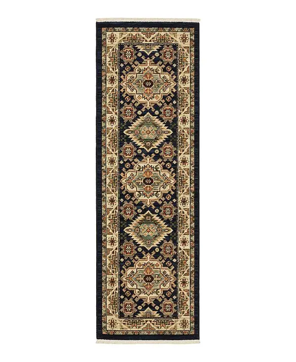 ORIENTAL WEAVERS Lilihan 532b6 Runner Area Rug, 2' X 6 - Navy
