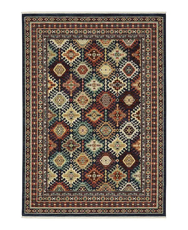 ORIENTAL WEAVERS Lilihan 003b6 Area Rug, 2' X 3 - Navy