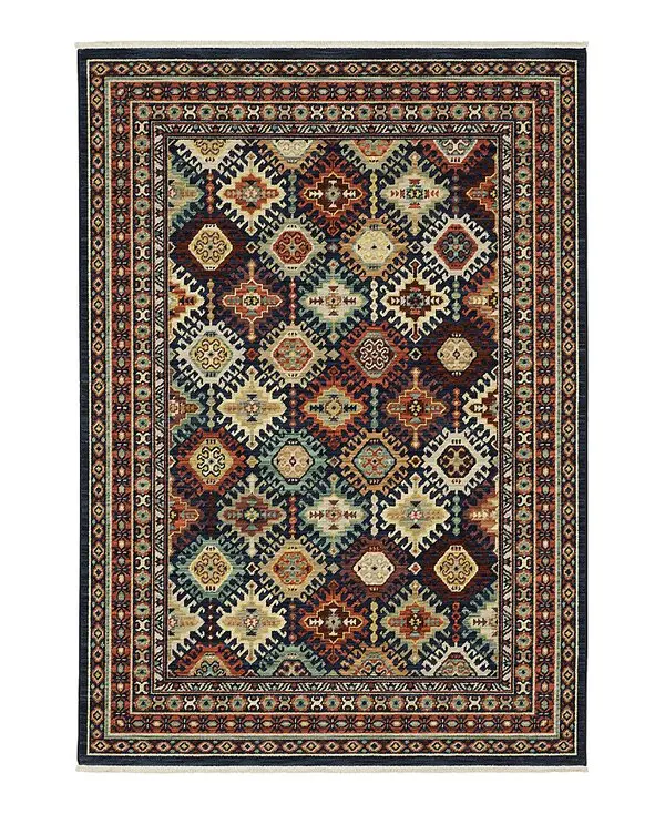 ORIENTAL WEAVERS Lilihan 003b6 Area Rug, 3'3 X 5 - Navy
