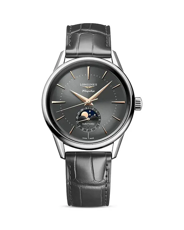 LONGINES Heritage Classic 38.5mm Strap Watch - Black