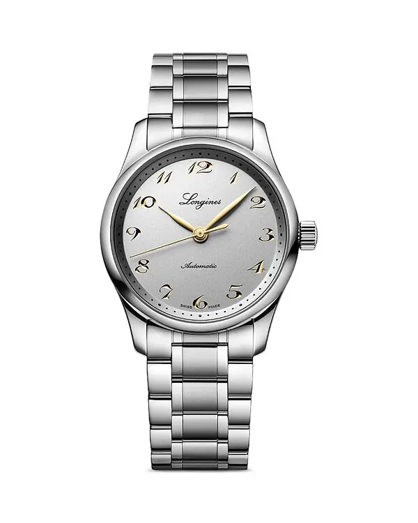 LONGINES Master Watch, 34mm - Silver/silver