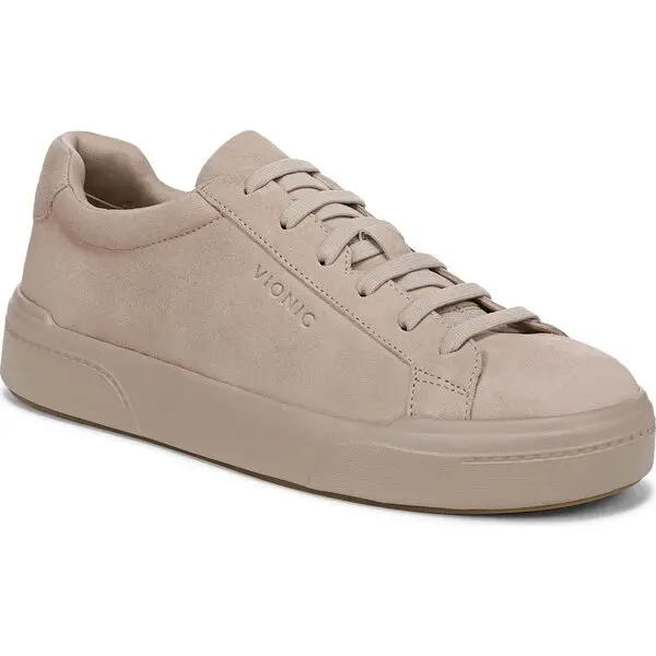 Vionic Colbie Leather Sneakers - Lucid Beige