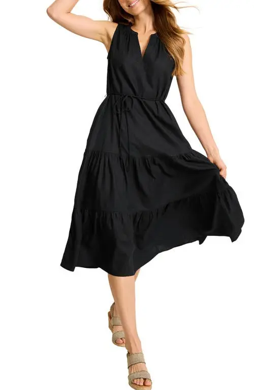 Tommy Bahama Coastal Tide Sleeveless Midi Dress - Black