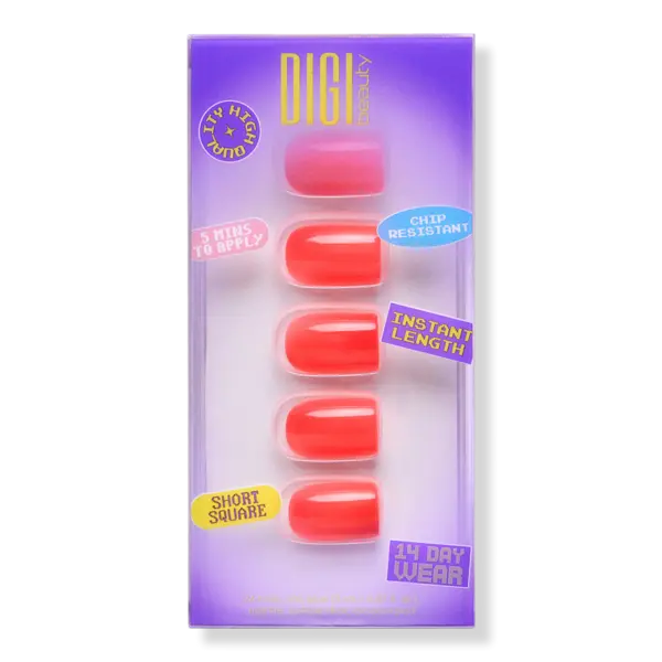 DIGI BEAUTY It's Fire Press-on Nails - One-color