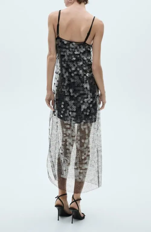 Mango Jordana Paillette Slipdress In Gray - 50% Off | Editorialist