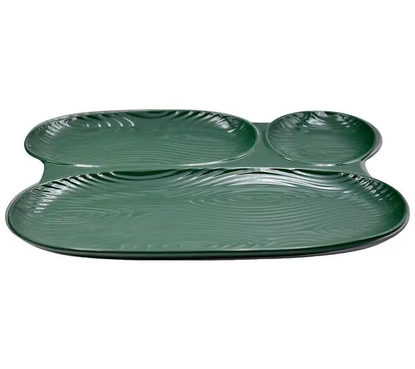 TEMP-TATIONS Woodland 3-section Snack Tray - One-color